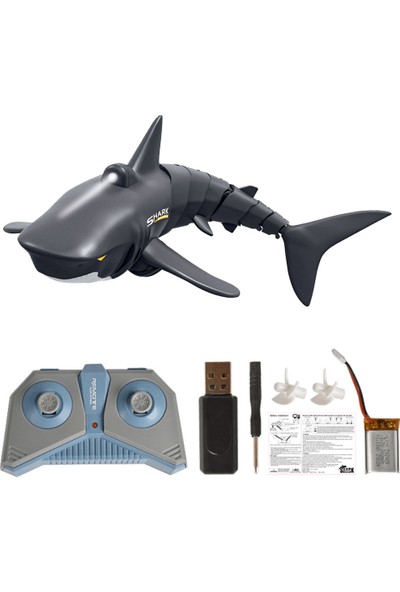 Gahome Mini Rc Köpekbalığı Uzaktan Kumanda Oyuncak Yüzmek (Yurt Dışından)