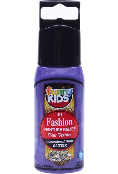 Funny Kids 3D Simli Boncuk Boya 60 cc Funny Kids 3D Simli Boncuk Boya 60 cc