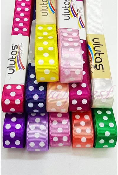 Hayalperest Boncuk Grogren Puantiyeli Kurdele 1,5cm