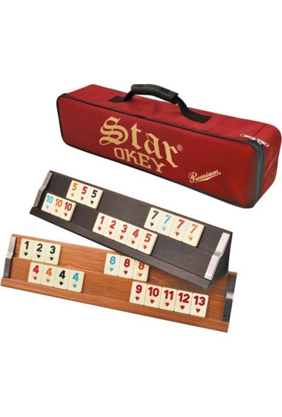 Star Premium Çantalı Ahşap Okey Takımı Star Premium Çantalı Ahşap Okey Takımı