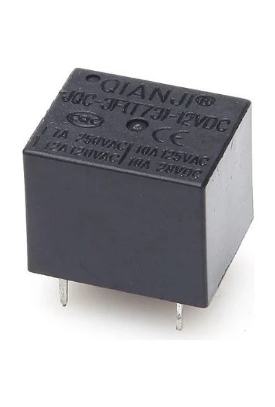Qianji 12V 7A Tek Kontak 5 Pinli JQC-3F(T73)-12VDC Röle Qianji 12V 7A Tek Kontak 5 Pinli JQC-3F(T73)-12VDC Röle
