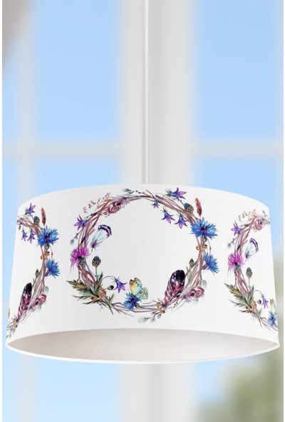 Tropik Home Mavi Çiçek ve Kelebekler Çocuk Sarkıt Avize Tropik Home Mavi Çiçek ve Kelebekler Çocuk Sarkıt Avize