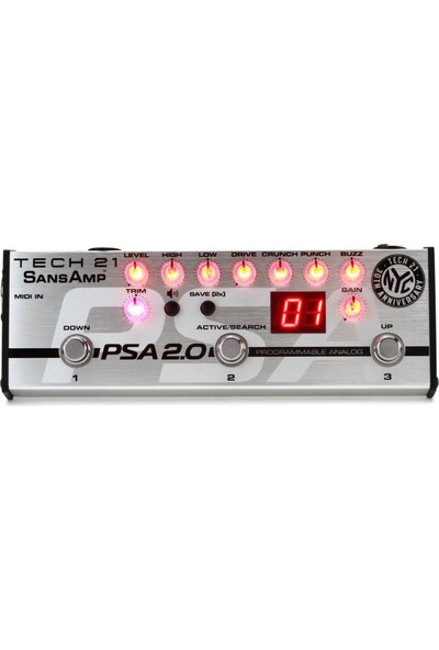 Tech 21 Psa 2.0 Sansamp Gitar Preamp Pedalı Tech 21 Psa 2.0 Sansamp Gitar Preamp Pedalı