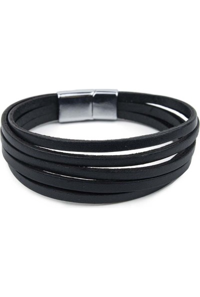 Polatex Ahtapot Kesimli Deri Bileklik Mıknatıs Kilitli Siyah M Bileklik Polatex Ahtapot Kesimli Deri Bileklik Mıknatıs Kilitli Siyah M Bileklik