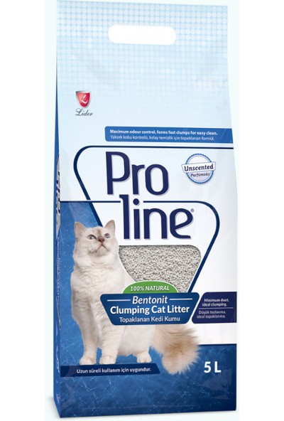 Pro Line Proline Bentonit Parfümsüz Kedi Kumu 5 Lt