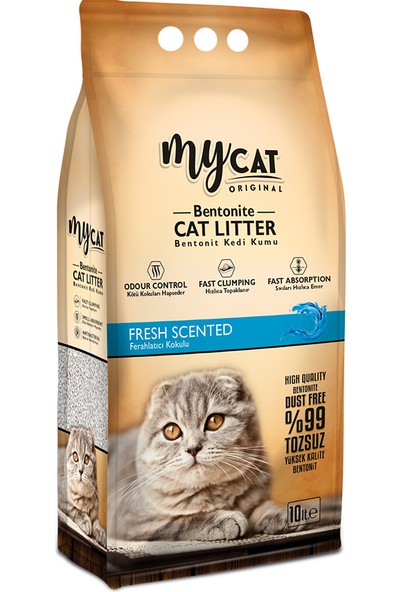 My Cat Mycat (10 Lt) Bentonit Kedi Kumu Fresh Kokulu ( Ince Tane) My Cat Mycat (10 Lt) Bentonit Kedi Kumu Fresh Kokulu ( Ince Tane)