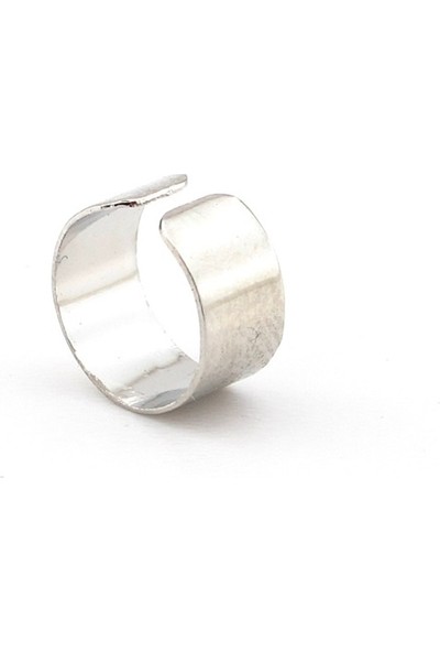 Solfera Parlak Gümüş Renkli Earcuff Kulak Kelepçesi Düz Model EX087 Solfera Parlak Gümüş Renkli Earcuff Kulak Kelepçesi Düz Model EX087