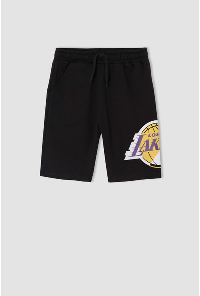 DeFacto Erkek Çocuk Nba Lisanslı Lakers Baskılı Bermuda Şort