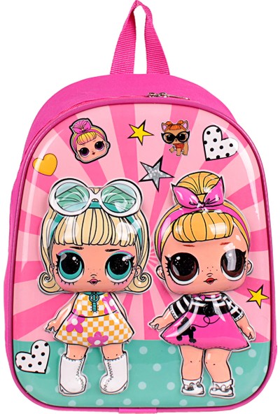 Zigga 00001 Lol Bebek Kız Çocuk Anaokulu Orta Boy Sırt Çantası Pembe