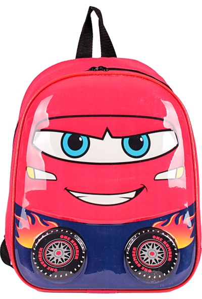 Zigga 00009 Şimşek Mcqueen Erkek Çocuk Anaokulu Orta Boy Sırt Çantası Kırmızı
