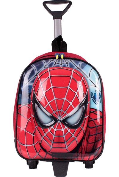 Zigga 00031 Spiderman Erkek Çocuk Çekçekli Anaokulu Sırt Çantası Kırmızı
