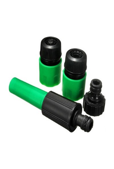 wilma secret Ayarlı Fıskiye ve Hortum Bağlantı Aparatları 4 Lü Yeşil