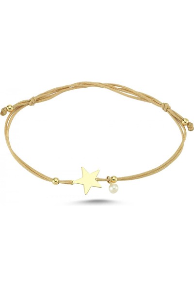 Koçak 14 Ayar Yıldız Figürlü Incili Altın Bileklik Koçak 14 Ayar Yıldız Figürlü Incili Altın Bileklik