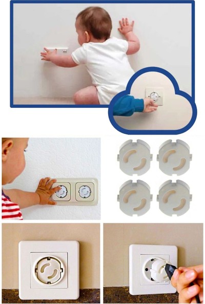 Dream's Home 12 Adet Priz Kapağı Bebek ve Çocuk Güvenlik Koruma Piriz Kapatıcı