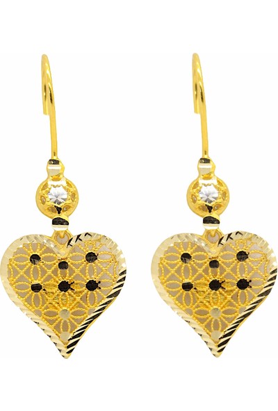 Cigold Taşlı Küpe 14 Ayar Altın 2,87 gr 6389