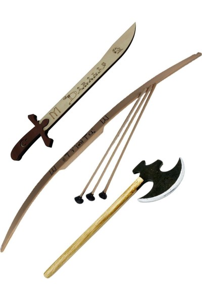 G&R Ahşap Kılıç + Ok Yay + Balta Seti Oyuncak G&R Ahşap Kılıç + Ok Yay + Balta Seti Oyuncak