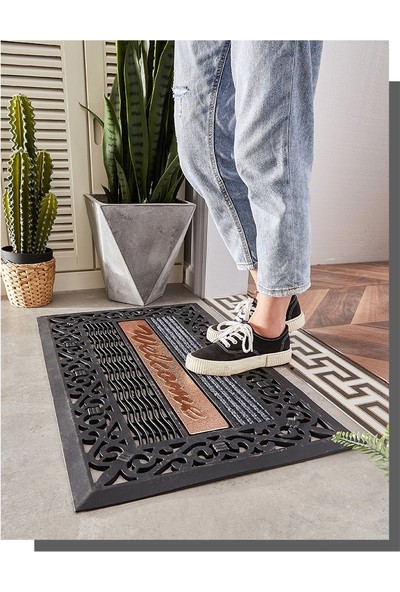 Vadi 45 x 75 cm. Welcome Model İç ve Dış Kapı Önü Paspası