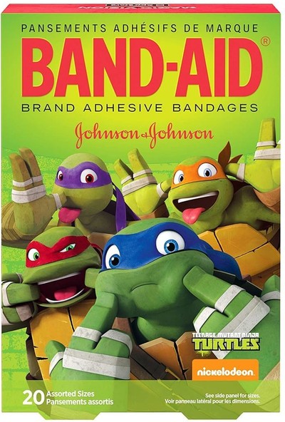 Band Aid Turtles Yara Bandı 20 Adet Karışık Ölçü Band Aid Turtles Yara Bandı 20 Adet Karışık Ölçü