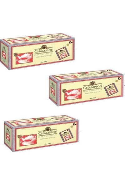 Beta Tea Champion Süzen Poşet Çay 25 x 2 gr 3'lü