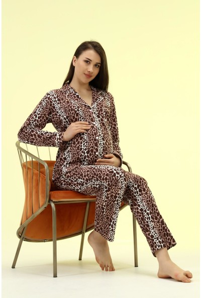 Likapa Penye Önden Düğmeli Hamile Lohusa Uzun Kol Pijama Takımı Likapa Penye Önden Düğmeli Hamile Lohusa Uzun Kol Pijama Takımı