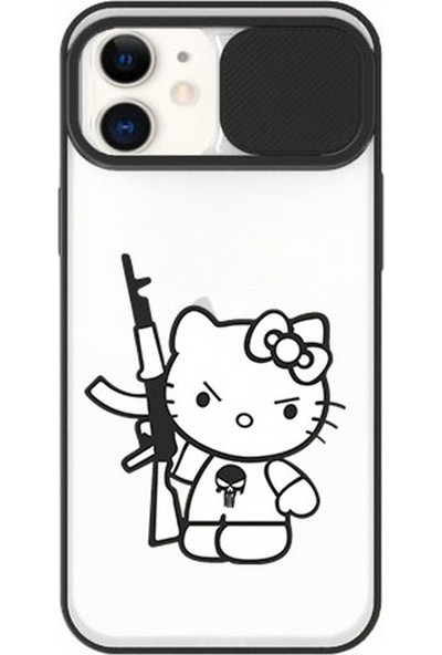 Teknomeg Apple iPhone 11 Uyumlu Punnisher Hello Kity Desenli Kamera Koruyuculu Silikon Kılıf Teknomeg Apple iPhone 11 Uyumlu Punnisher Hello Kity Desenli Kamera Koruyuculu Silikon Kılıf