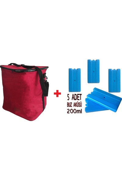 Vip Home Concept Vip Termos Çanta 26 Lt Kırmızı Plaj Tipi Buzluk Oto Buzluk + 5 Adet Buz Aküsü 200 ml Vip Home Concept Vip Termos Çanta 26 Lt Kırmızı Plaj Tipi Buzluk Oto Buzluk + 5 Adet Buz Aküsü 200 ml