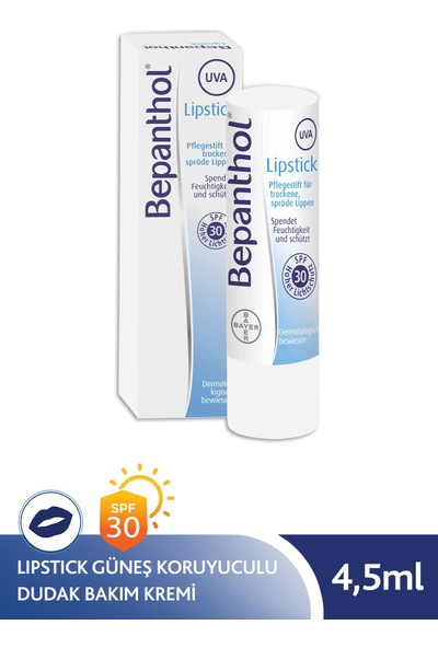 Bepanthol Lipstick Spf 30 Güneş Korucu Dudak Kremi 4,5 gr Bepanthol Lipstick Spf 30 Güneş Korucu Dudak Kremi 4,5 gr