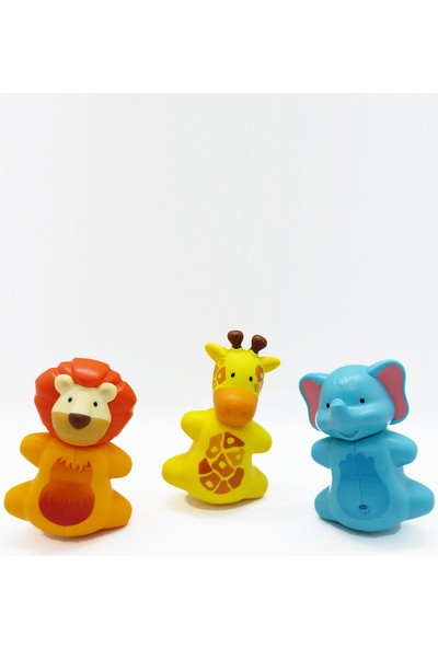 Flipper Otomatik Kapaklı Diş Fırçası Hijyenik Saklama Kabı 3lü Set - Fil / Aslan / Zürafa Figürlü