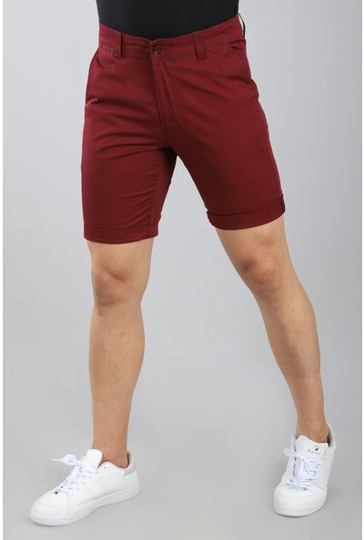 Arlin Erkek Cepli Normal Bel Bordo Şort Arlin Erkek Cepli Normal Bel Bordo Şort