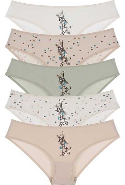 Donella 5'li Paris Baskılı Genç Kız Külot - 51711071VY Donella 5'li Paris Baskılı Genç Kız Külot - 51711071VY