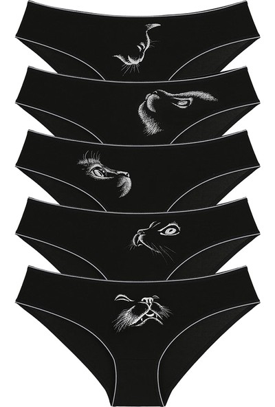 Donella 5'li Siyah Baskılı Genç Kız Külot - 5171RM Donella 5'li Siyah Baskılı Genç Kız Külot - 5171RM