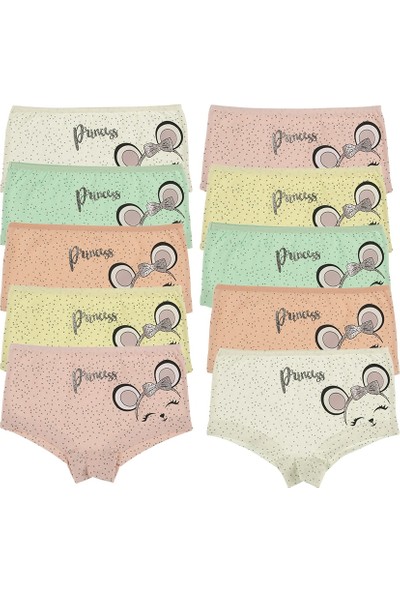 Donella 10'lu Mouse Baskılı Kız Çocuk Şort - 46835FR