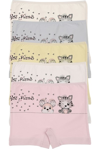 Donella 5'li Best Friends Baskılı Kız Çocuk Şort - 4271ZG