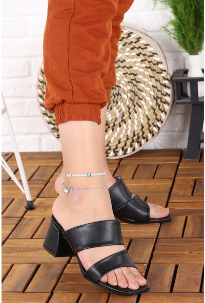 Aykatrend 907-2148 Cilt 5 cm Topuk Kadın Terlik