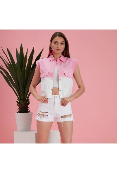 Noa Noa Çift Renkliince Keten Gabardin Yelek Noa Noa Çift Renkliince Keten Gabardin Yelek