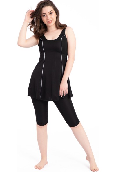 Pemilo Kadın Şeritli Taytlı Elbise Mayo Lacivert Pemilo Kadın Şeritli Taytlı Elbise Mayo Lacivert