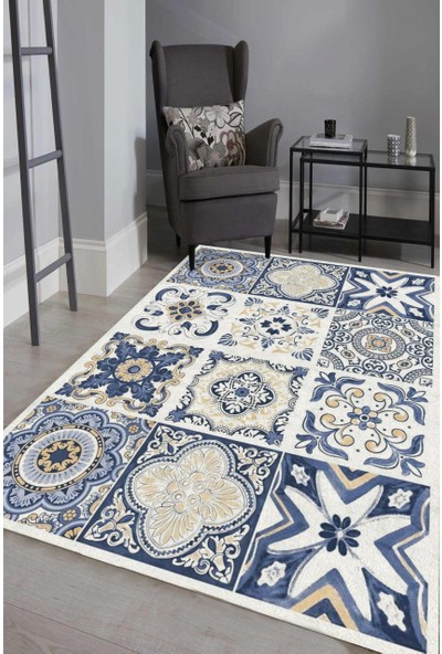 Cappio Halı Geleneksel Kilim Desenli Krem Rengi Halı