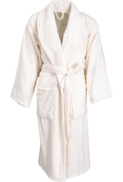 Çeyiz Diyarı Soft Pamuk Büyük Beden Bornoz Krem Çeyiz Diyarı Soft Pamuk Büyük Beden Bornoz Krem