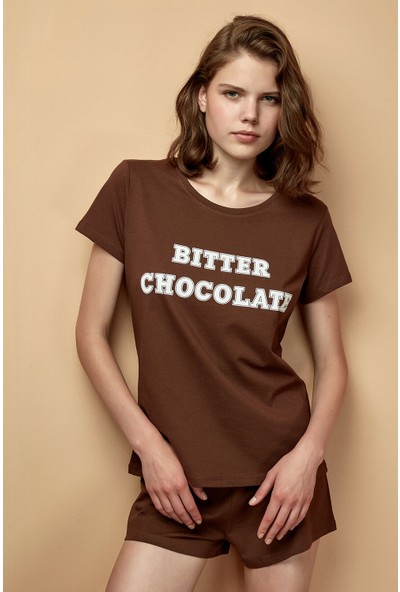 Penti Kahve Base Bitter Choco Şort Takım Penti Kahve Base Bitter Choco Şort Takım