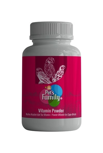 Pets Family Kuşlar Için Toz Vitamin 100 gr