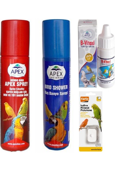 Papağanhane Kuşlar Için Bit,pire ve Tüy Bakım Sprey Seti
