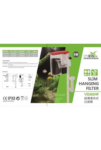 Venusaqua VS302HF Venusaqua Akvaryum Şelale Filtre 300LT Venusaqua VS302HF Venusaqua Akvaryum Şelale Filtre 300LT