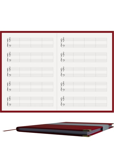 Bi Defter Piyano Nota Defteri Çift Porteli Kesik Çizgili Sol Fa Anahtarlı El Yapımı El Dikişi Bi Defter Piyano Nota Defteri Çift Porteli Kesik Çizgili Sol Fa Anahtarlı El Yapımı El Dikişi
