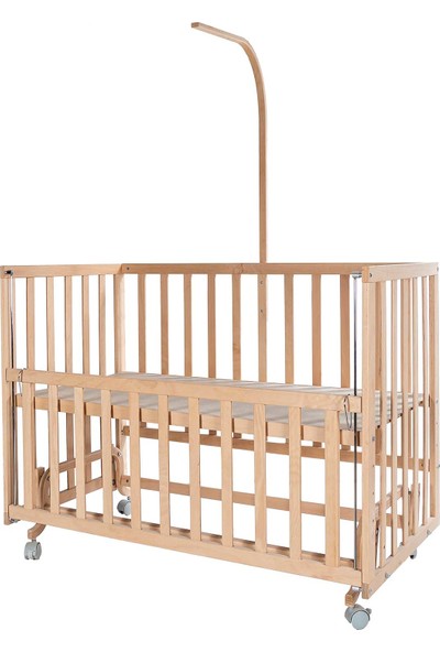 Babycom Naturel 4 Kademeli 60 x 120 cm Tekerlekli Beşik Babycom Naturel 4 Kademeli 60 x 120 cm Tekerlekli Beşik