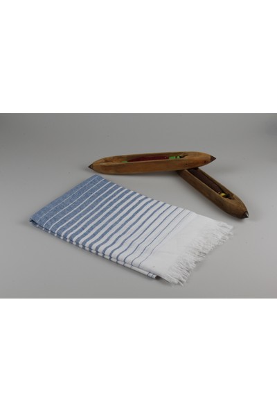 Lux Touch Stripe Mavi Peştamal 100 x 180 cm Plaj Havlusu Lux Touch Stripe Mavi Peştamal 100 x 180 cm Plaj Havlusu