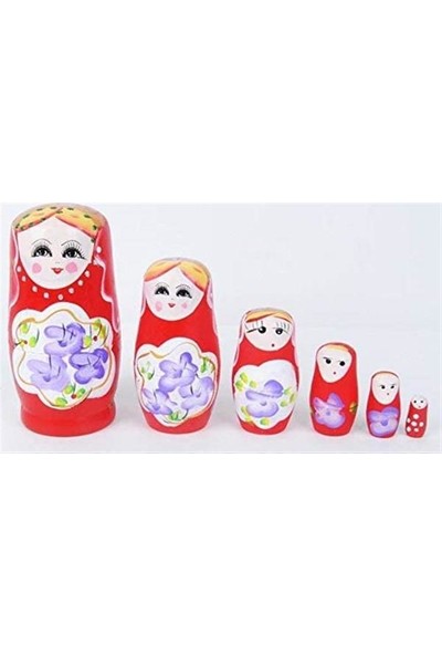 Kastore Ahşap Matruşka Bebek 6 Lı Set Dekoratif Hediyelik Kastore Ahşap Matruşka Bebek 6 Lı Set Dekoratif Hediyelik