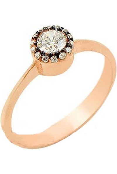 Söğütlü Silver Elmas Montürlü Tek Taş Yüzük