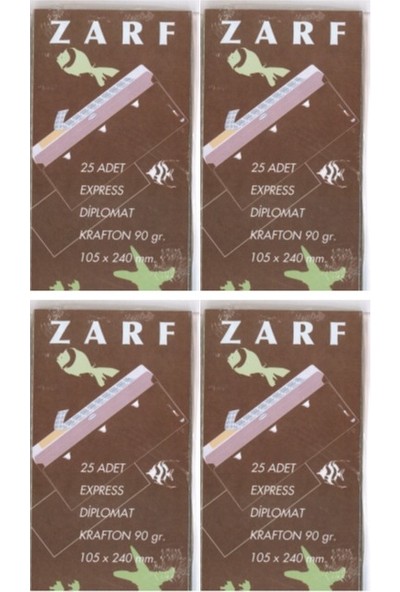 Yener Express Diplomat Krafton Zarf 90 Gram 105 x 240 mm 100'lü Yener Express Diplomat Krafton Zarf 90 Gram 105 x 240 mm 100'lü
