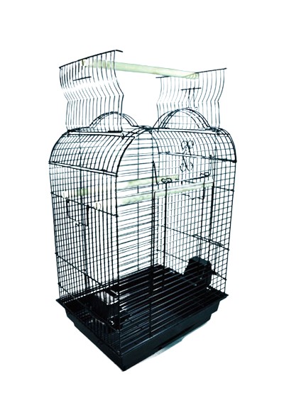 EuroGold Pet Papağan Kafesi Açılır Çatılı Siyah 47X36X70 EuroGold Pet Papağan Kafesi Açılır Çatılı Siyah 47X36X70