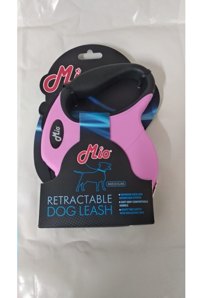 Mio Otomatik Köpek Gezdirme Tasması 5 Metre / 20 kg M Pembe Mio Otomatik Köpek Gezdirme Tasması 5 Metre / 20 kg M Pembe